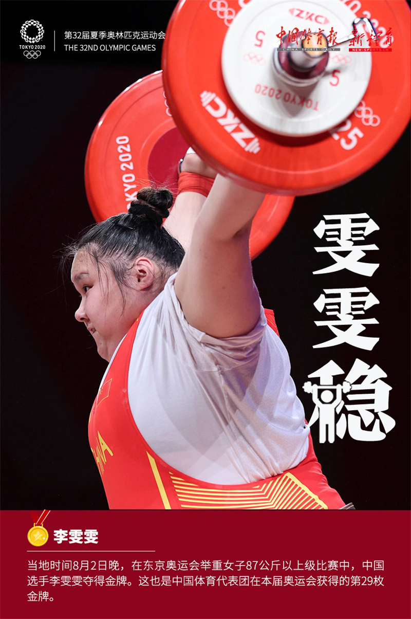 奥运快讯｜李雯雯女子举重87公斤以上级夺金_国家体育总局
